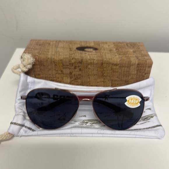 Costa | Accessories | Costa Peli Aviator Sunglasses With Rose Goldpink ...